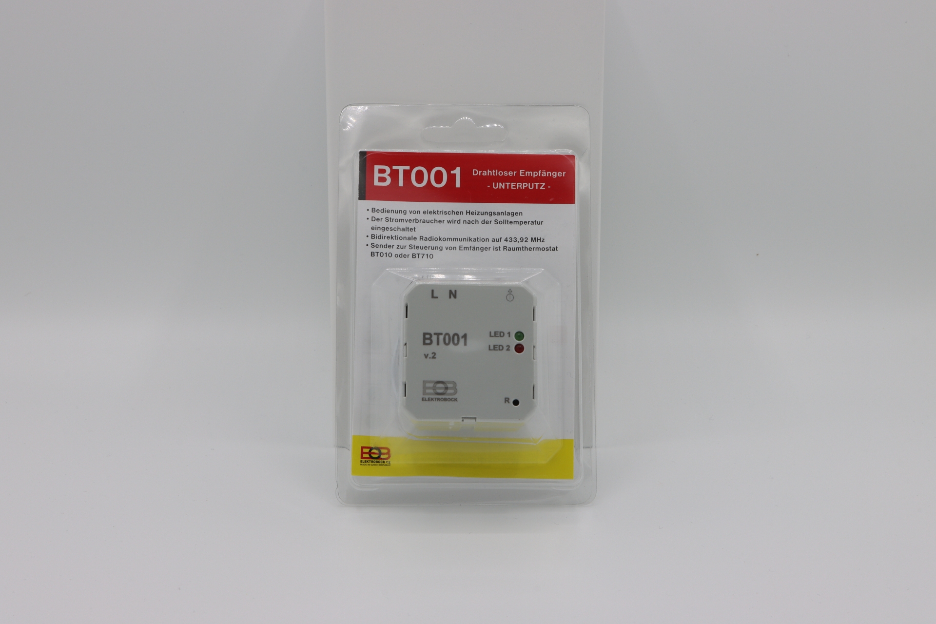 Unterputz Funkempfänger BT001 bei Infrarot vitalheizung